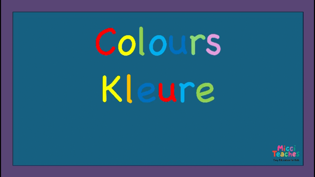 Colours (English And Afrikaans) - Micci Teaches