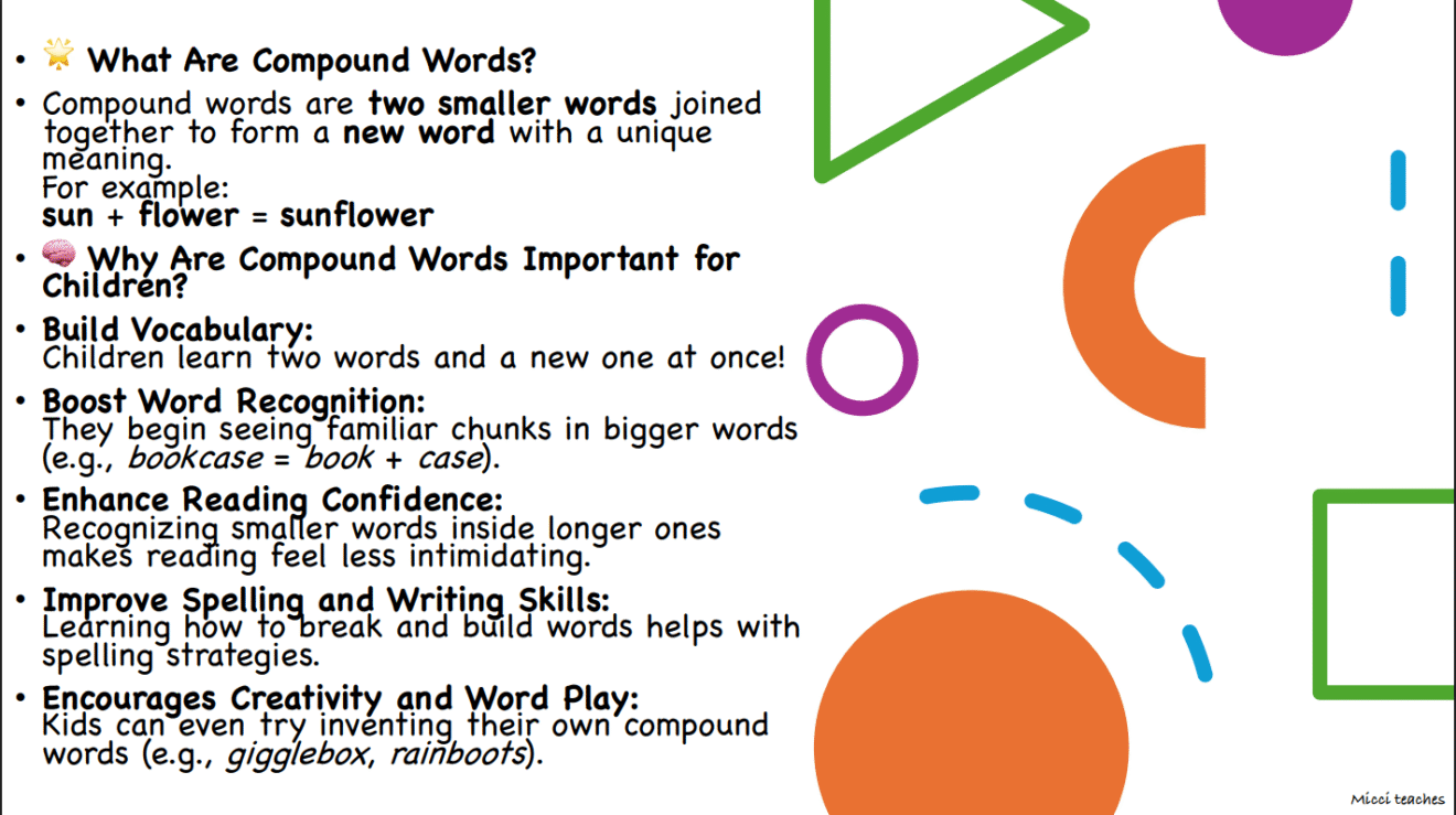 Compound Words - Micci Teaches